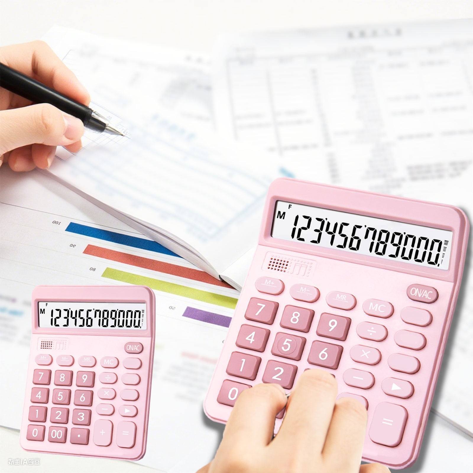 COM1950s Voice Calculator,12 Digit Desktop Financial Calculator with ...