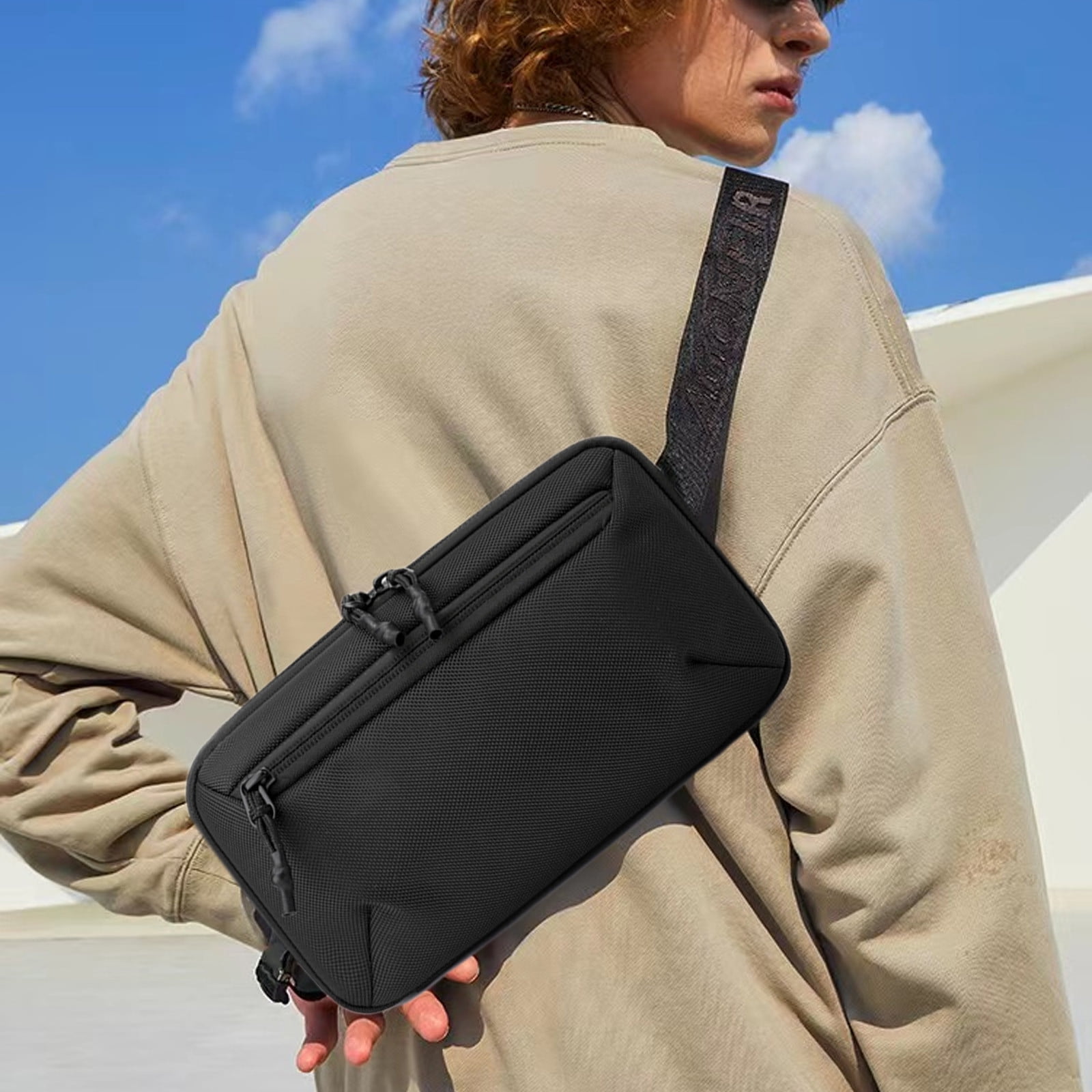 COM1950s Waist Pack Fanny Pack Crossbody Bag Waterproof Nylon ...