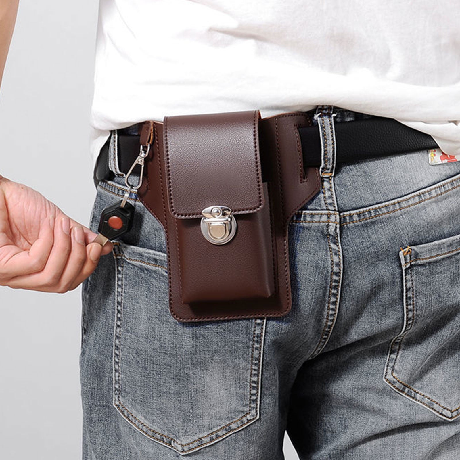 COM1950s Waist Pack for Men,Construction Work Belt Pouch with Id Holder ...