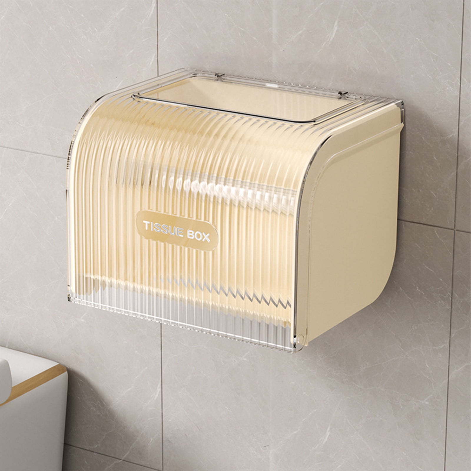 COM1950s Wall Mount Tissue Holder,Plastic Tissue Box Cover with Clear ...