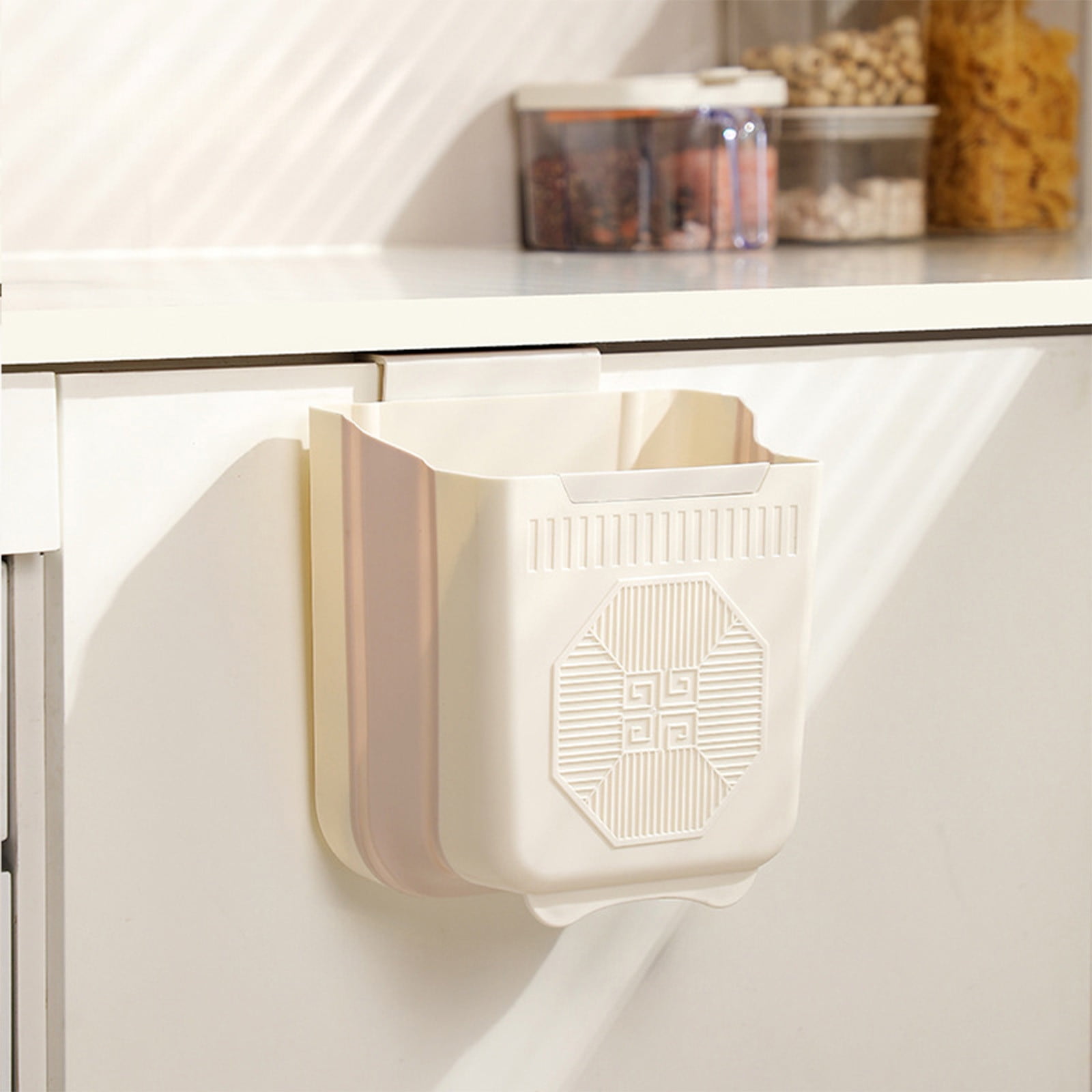 COM1950s Wall Mounted Foldable Trash Can,Space Saving Hanging Kitchen ...