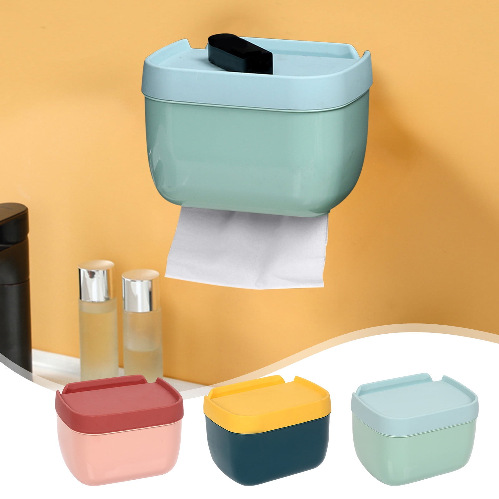COM1950s Wall Mounted Tissue Box,Bathroom Storage,Space-Saving,Easy ...