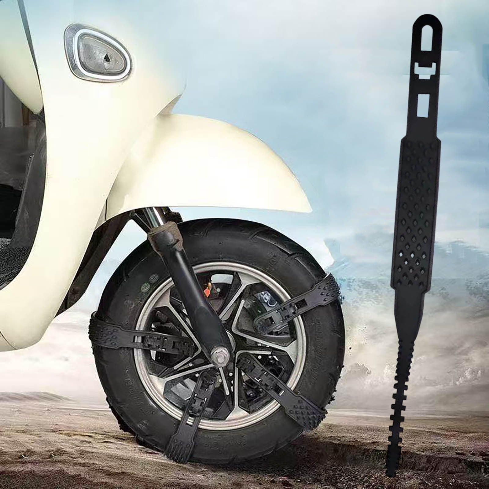 COM1950s Winter Motorcycle Snow Tire Traction Chains,Anti Skid Ice ...