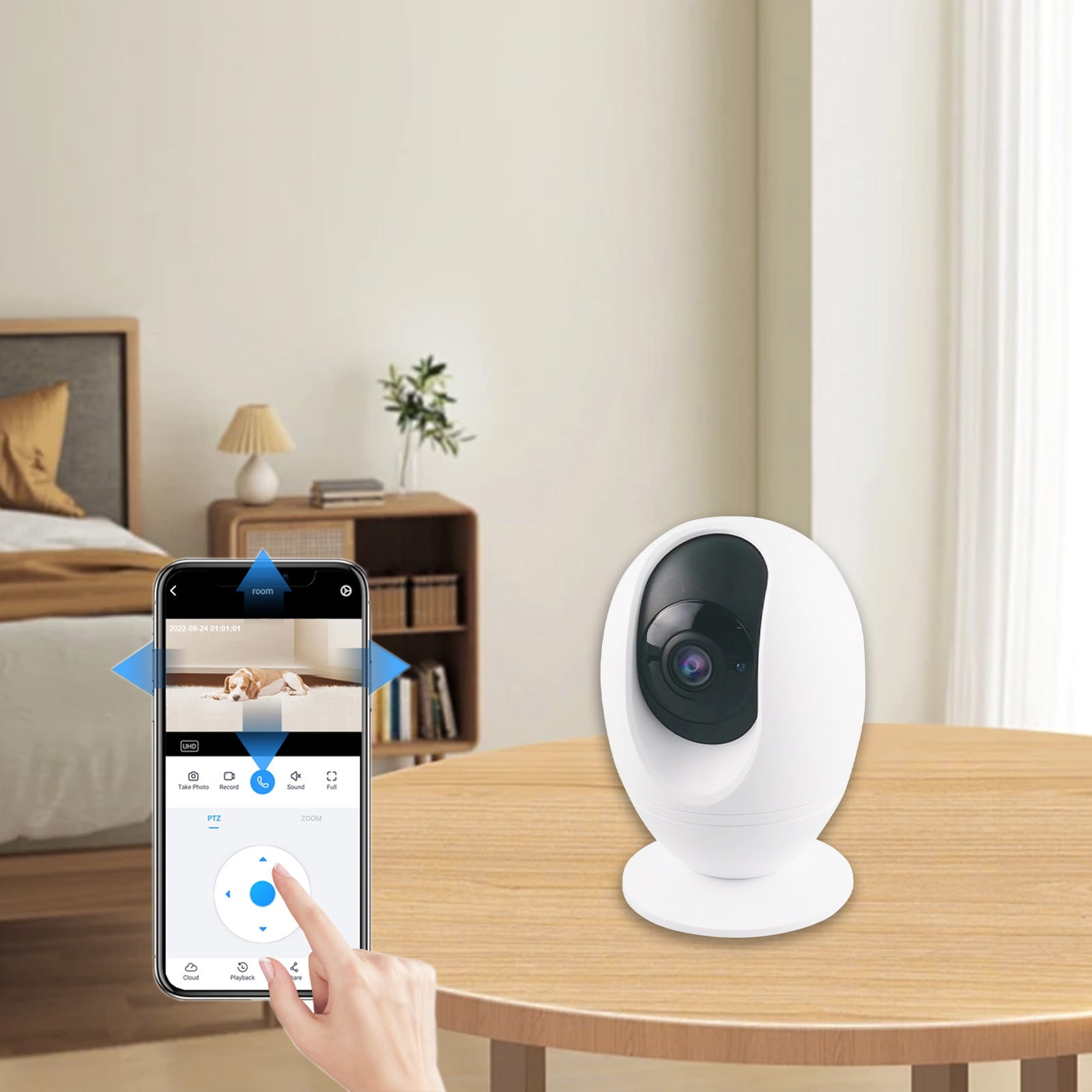 COM1950s Wireless Home Security Cameras Home 360 Degree Panoramic ...