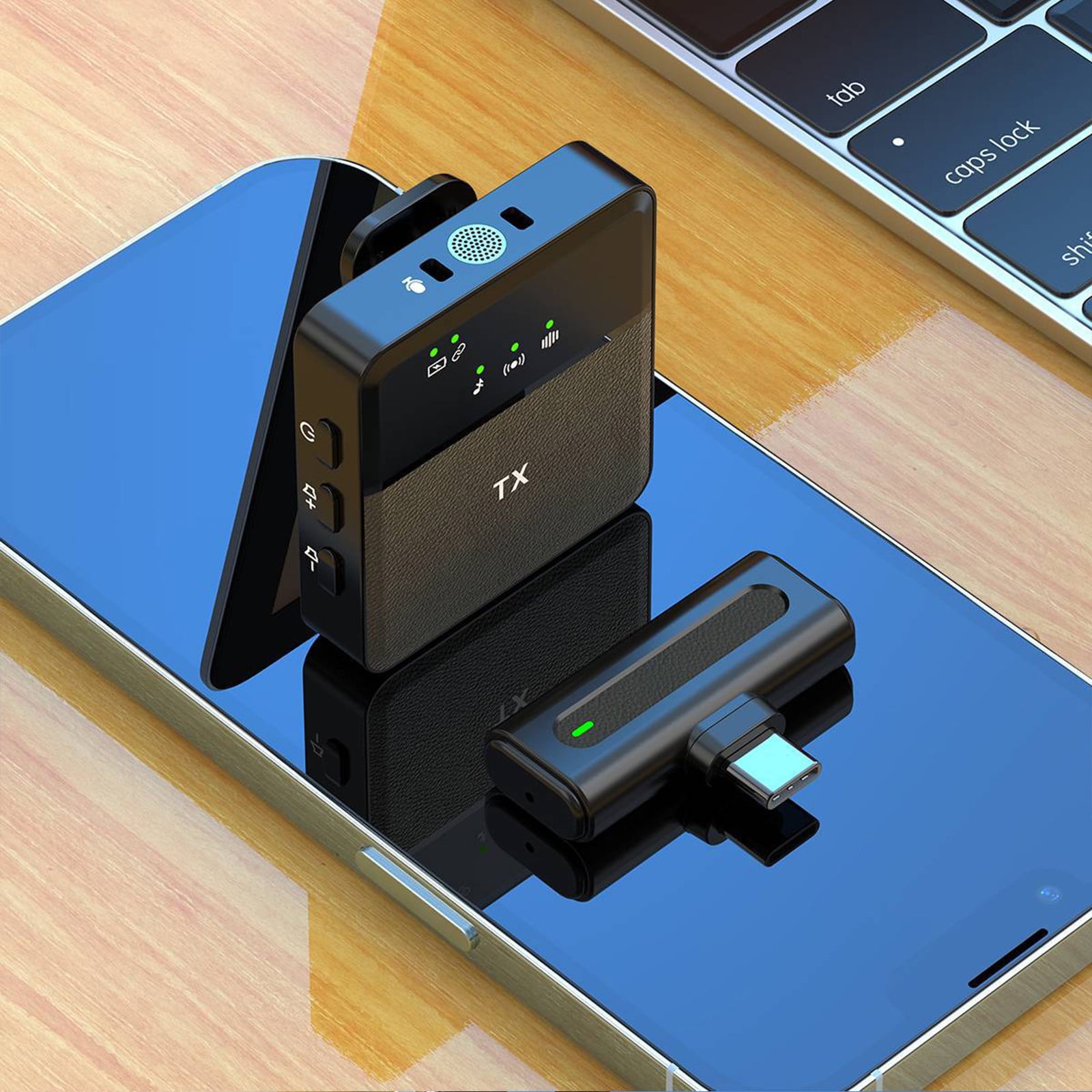 COM1950s Wireless Lavalier Microphone Cell Phone Short Video Live Mini ...