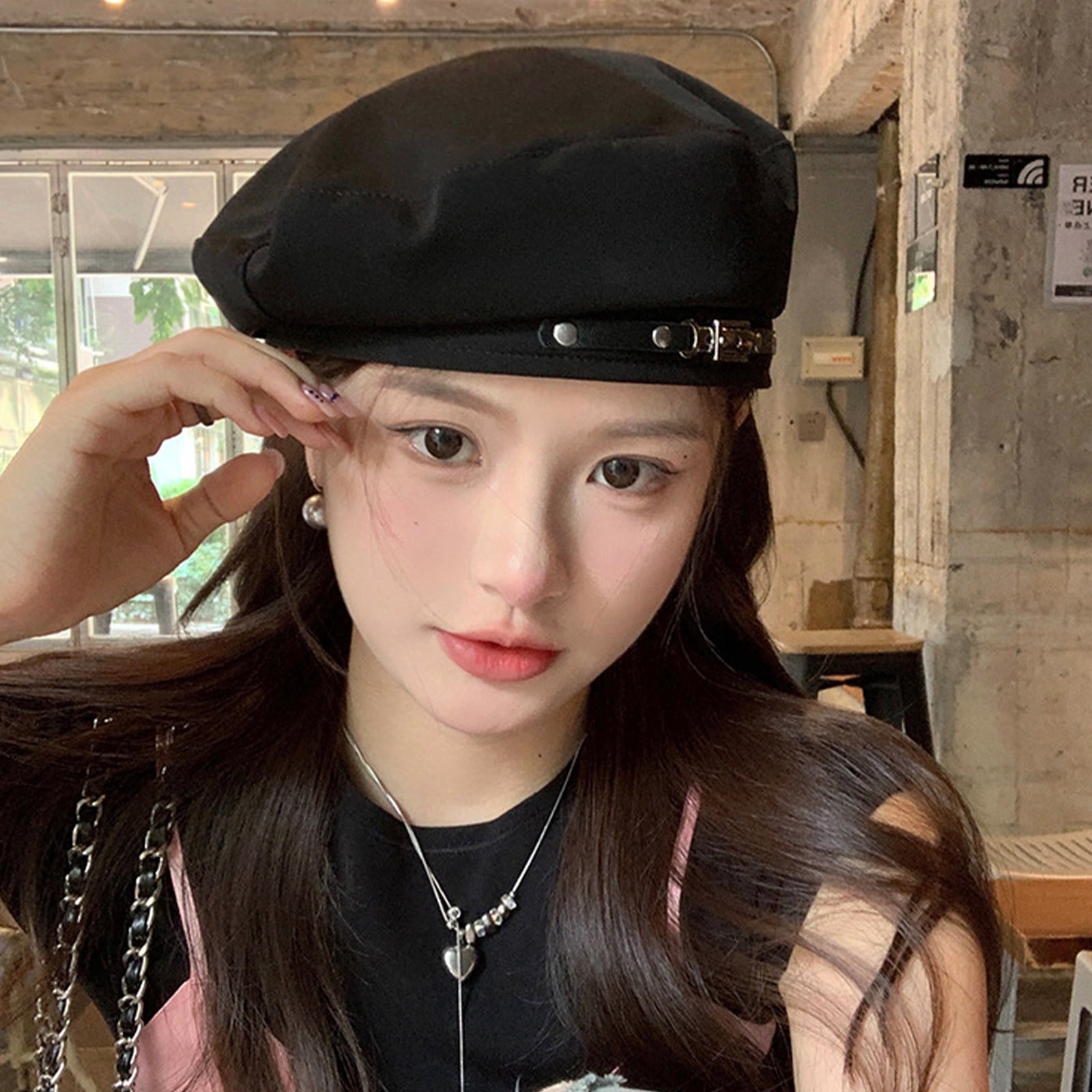 COM1950s Womens Summer Beret Hat,Breathable Sun Hat Adjustable for ...