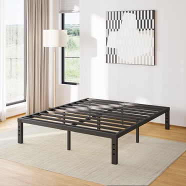 Free Shipping! Hiro Contemporary Walnut Finished Wood Bed Frame ...