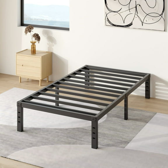 6 Inch King Metal Bed Frame - No Box Spring Needed, Low Profile Heavy ...