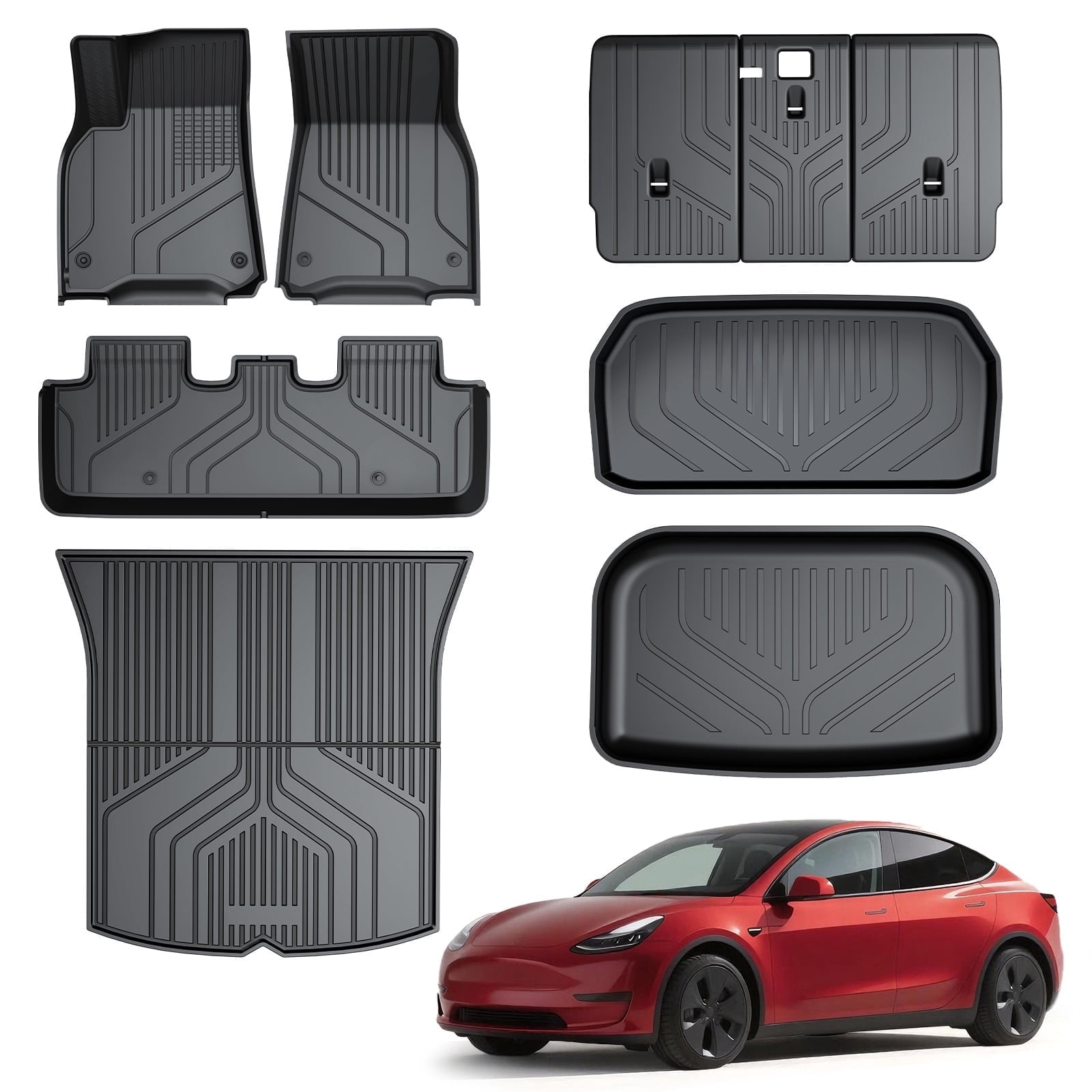 COMAUTO Fit for Tesla Model Y Floor Mats, TPE Floor Liner for 2020-2026 ...