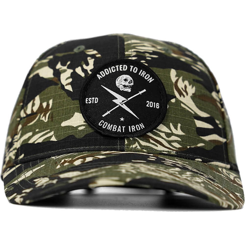 Addicted To Iron Training Patch Dad Hat Tiger Stripe - Walmart.com
