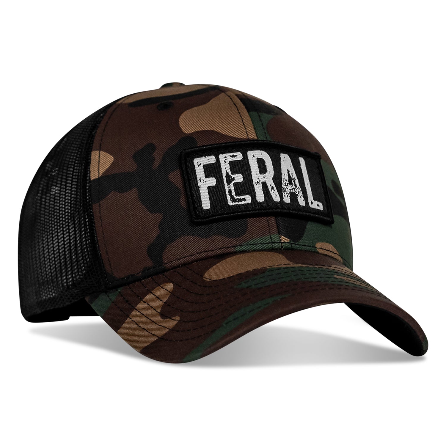 Combat Iron Apparel™ Feral Vintaged Patch Snapback Hat Bdu Camo / Black ...