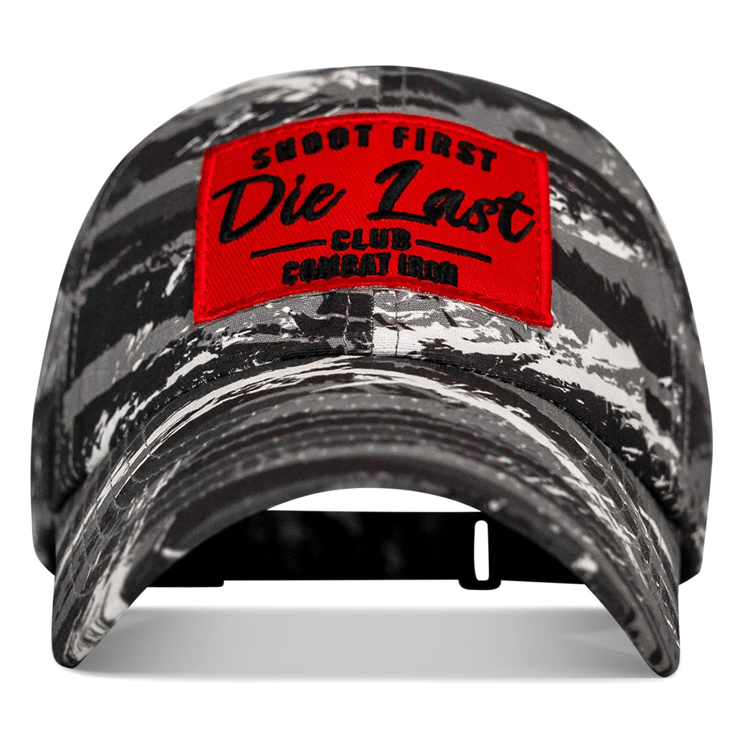 COMBAT IRON APPAREL™ Shoot First. Die Last. Club Red Patch Ripstop Low ...