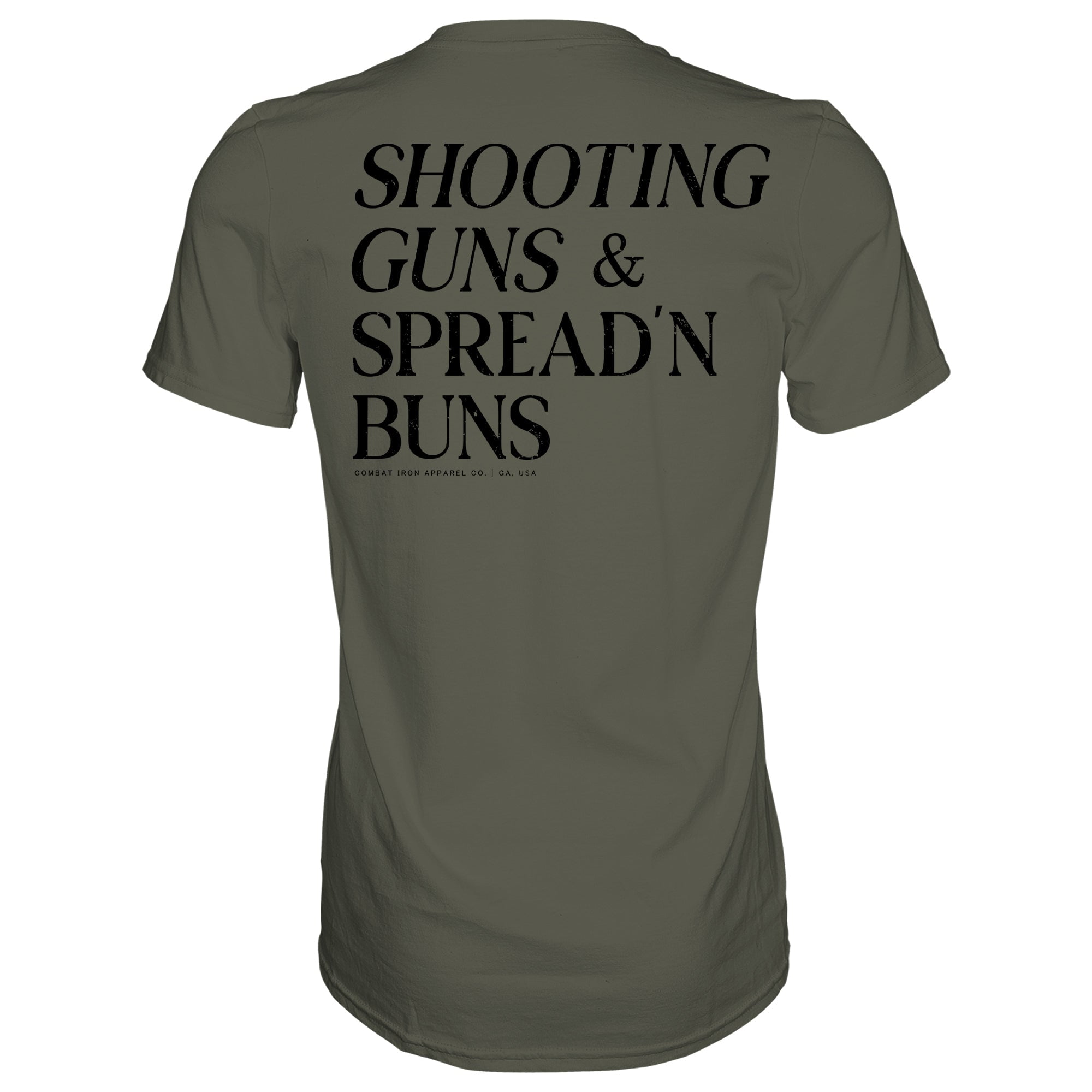 COMBAT IRON APPAREL™ Shooting Guns & Spread'n Buns Men's T-Shirt M ...
