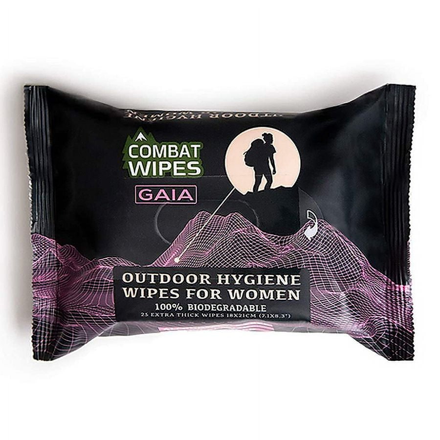 COMBAT WIPES Gaia Oudoors Biodegradable Wet Wipes for Women (1 Pack ...
