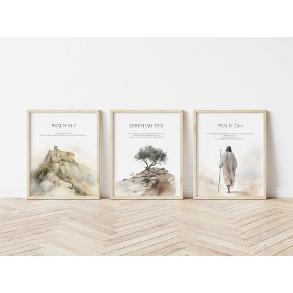 COMBO 3 Bible Verse, Jesus painting, , Jesus portrait, Jesus wall art ...