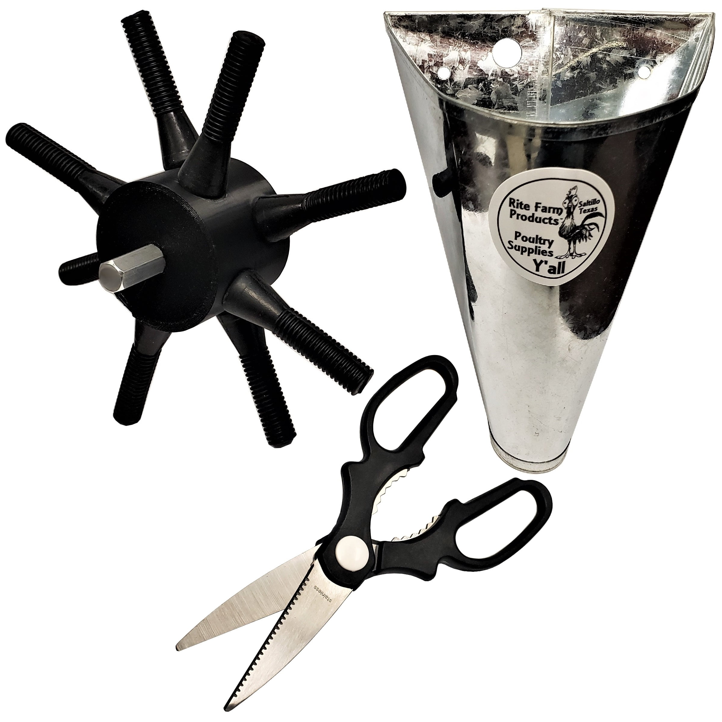 COMBO KIT, S8 QUAIL DRILL PLUCKER, EXTRA SMALL KILL CONE & PROCESSING ...