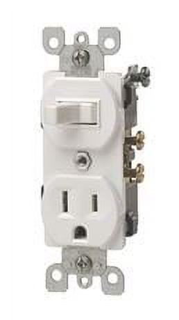 Leviton 5225 15 Amp, 120 Volt, Duplex Style Combination Single Pole ...