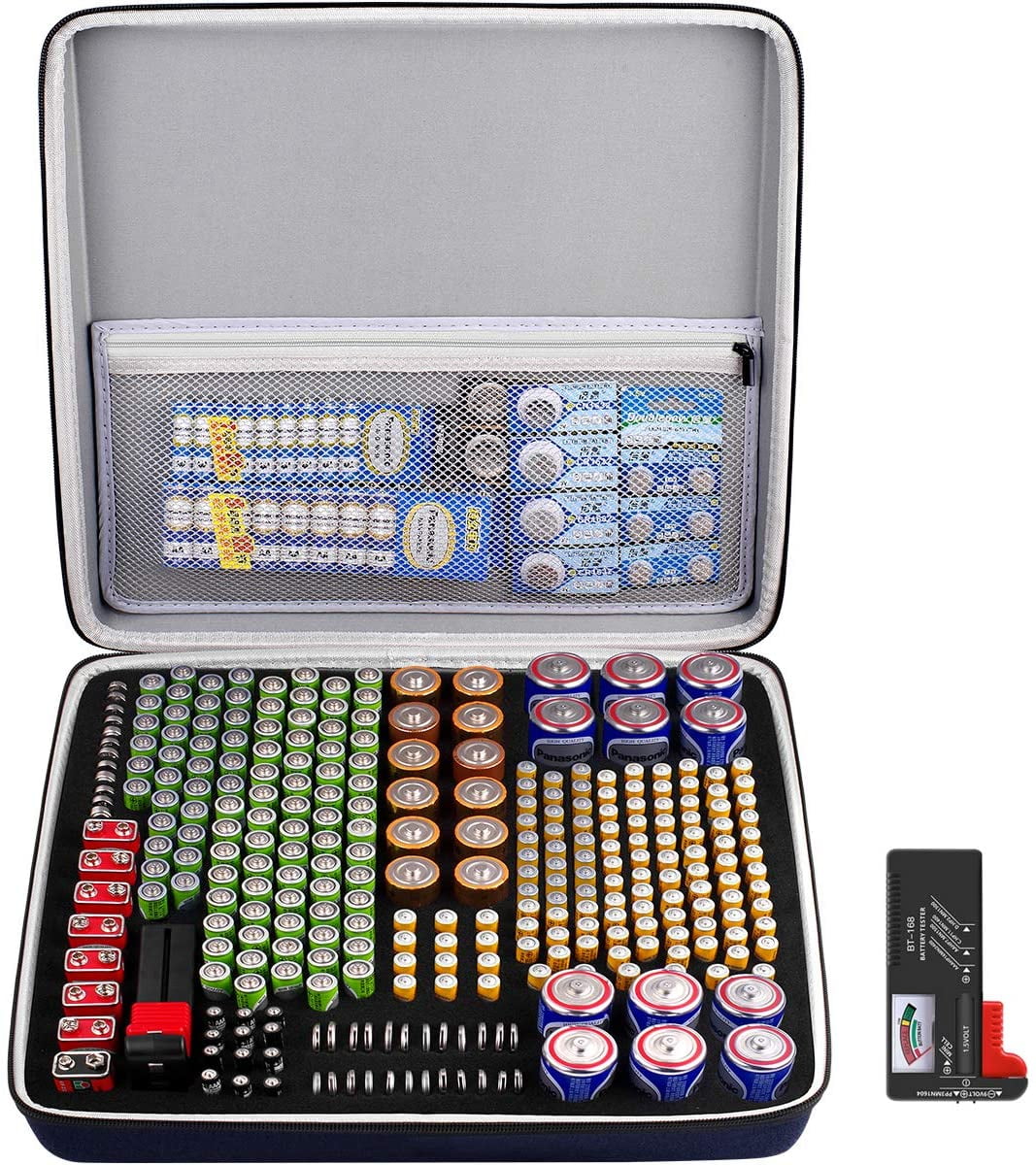 COMECASE Battery Organizer Storage Box, Garage Carrying Case Bag Holder ...