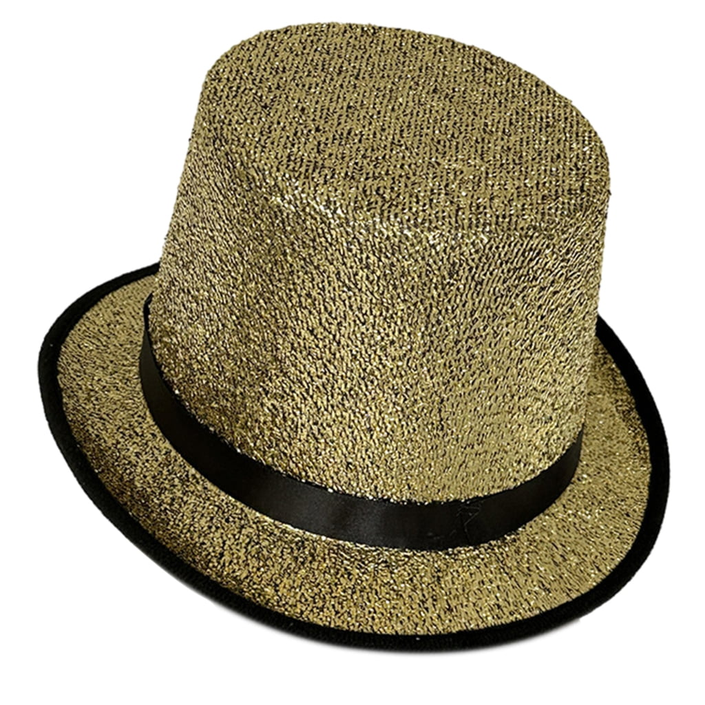 COMEET Aduts Hat, Modern Top Hat Victorian Age Blingbling Short Brim ...