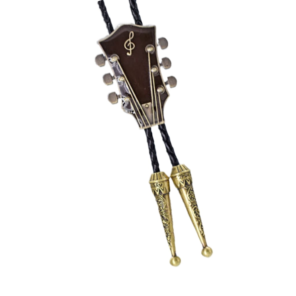 COMEET Bolo Tie, Vintage Western Lariat Tie Guitar Head Necktie Punk ...