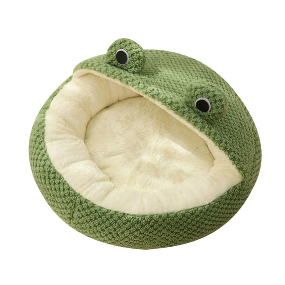 COMEET Dogs Nest,Cartoon Frog Shape Pet Cat Bed Warm Cat Cushions Cat ...