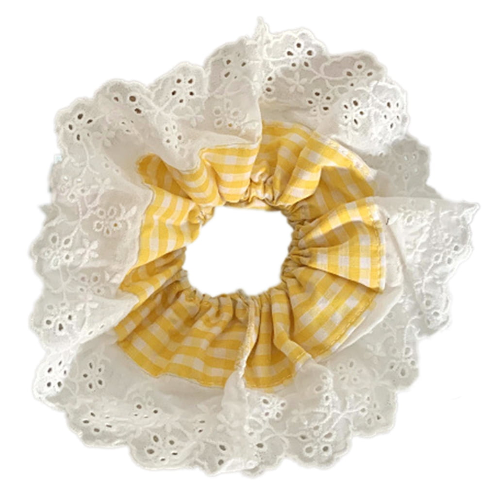 COMEET HairRope, Fashion Lace Hair Scrunchies Thick Updo Oversized Hair ...