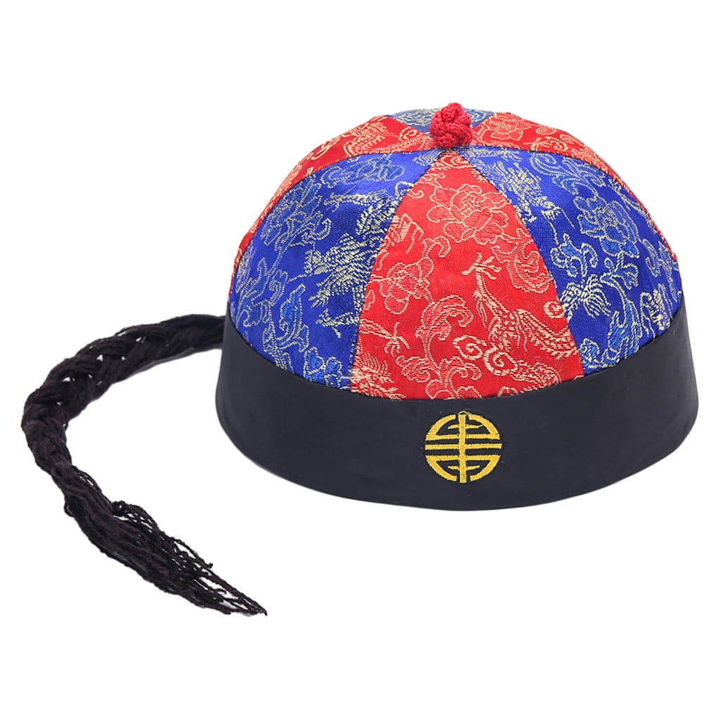 COMEET Headwear Hat, Chinese Emperors Hat with Braids for Chinese ...