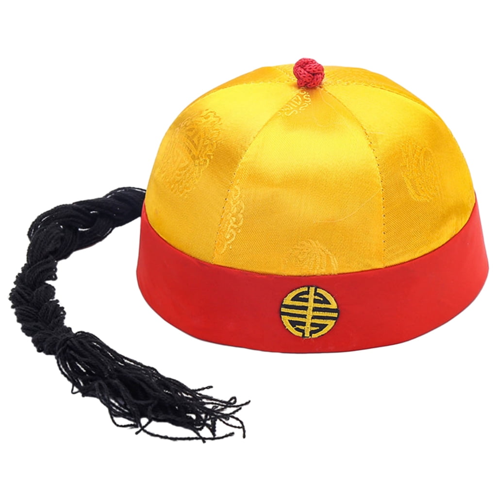 COMEET Headwear Hat, Chinese Emperors Hat with Braids for Chinese ...