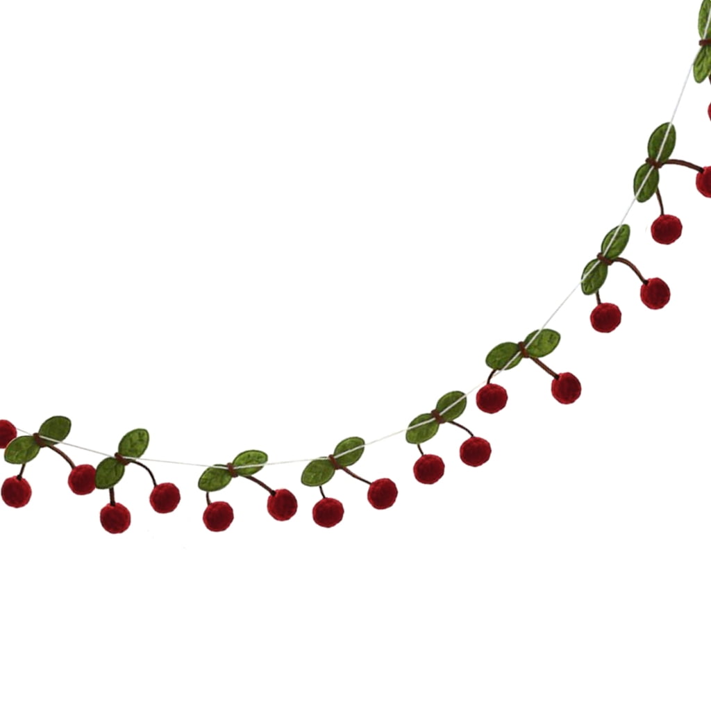 COMEET Holiday Decor, Soft and Realistic Handmade Felt String Garlands ...