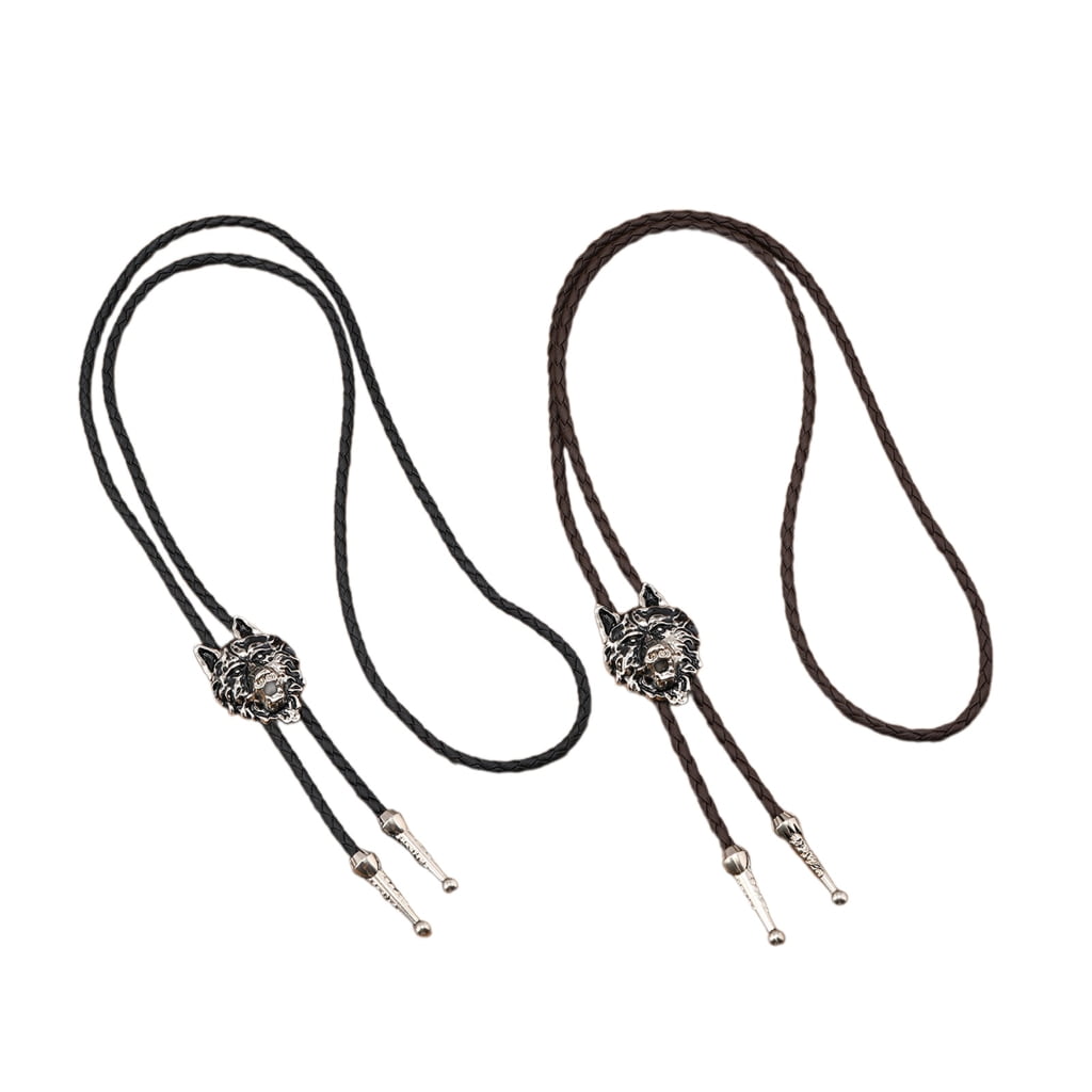 COMEET Men Necktie, Mens Metal Wolf Head Pendant Tie Western Artificial ...