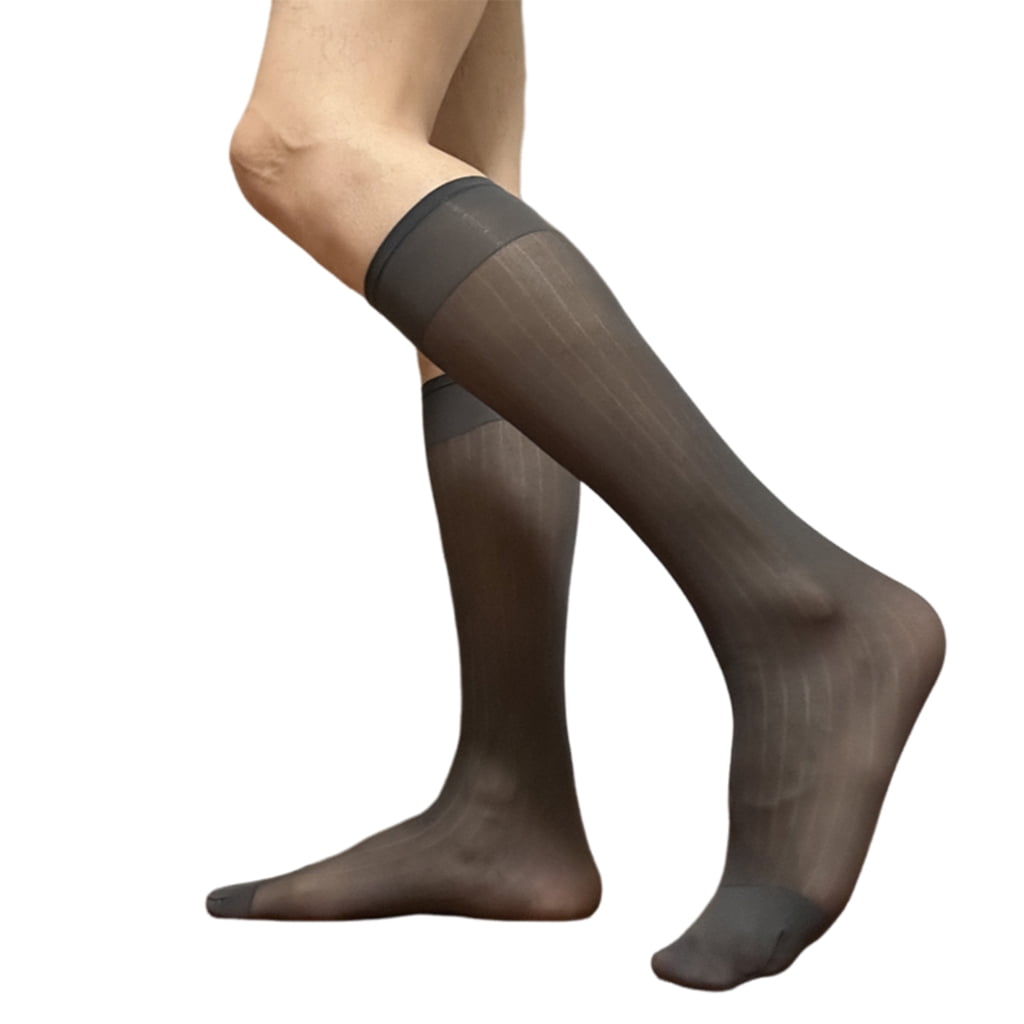 COMEET Men Socks, Mens Nylon Sheer Suit Socks Business Dress Socks ...