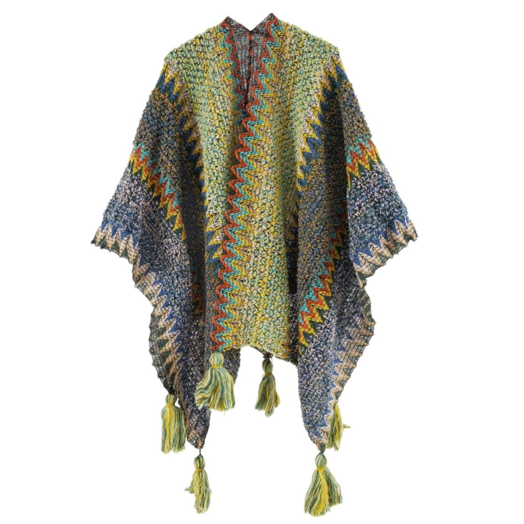 COMEET Pashmina Shawl, Elegant Open Front Warm Poncho Shawl Knit Wrap ...