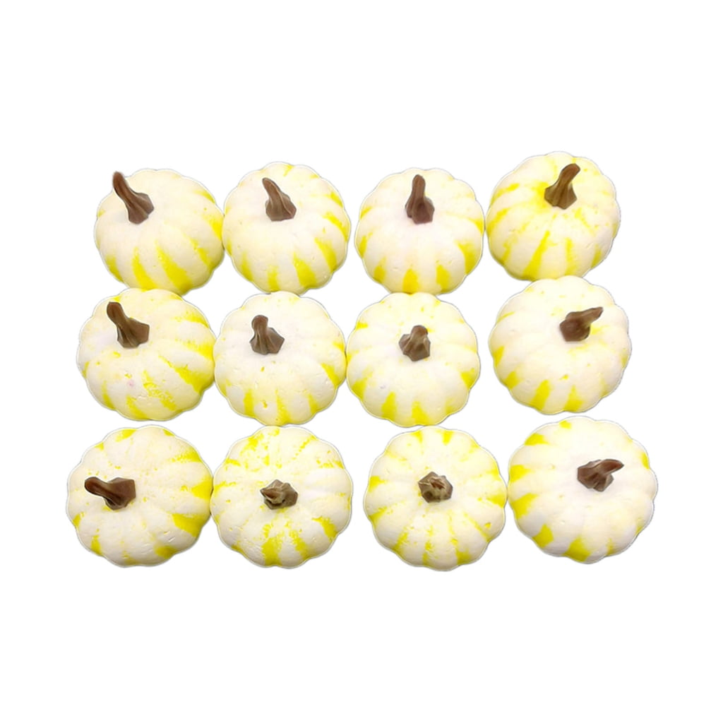 COMEET Realistic Pumpkins, 12 Pieces White Artificial Pumpkins ...