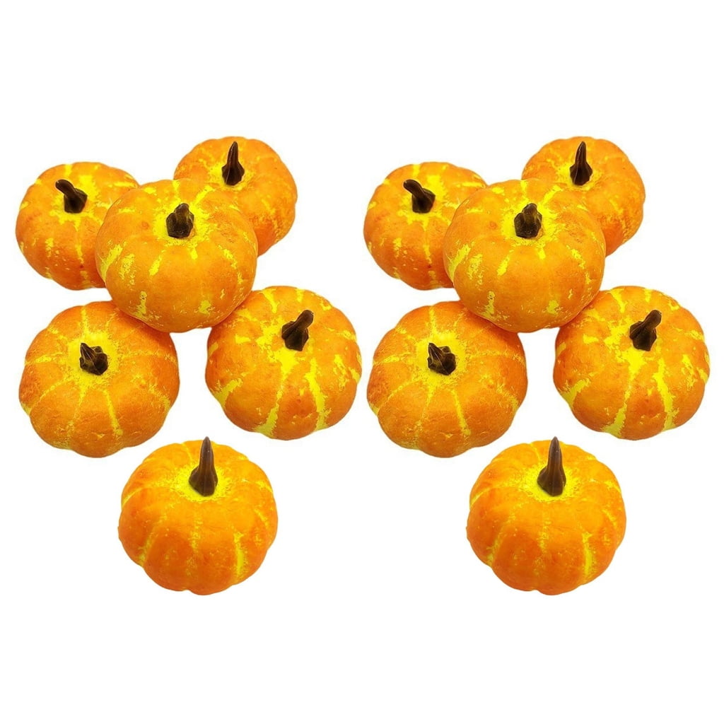 COMEET Realistic Pumpkins, 12Pieces Artificial Pumpkins Realistic Foams ...