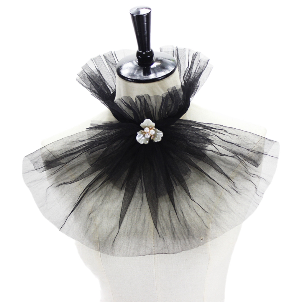 COMEET Ruffle Collars, Women Lace Jabot Collars Detachable Ruffled ...