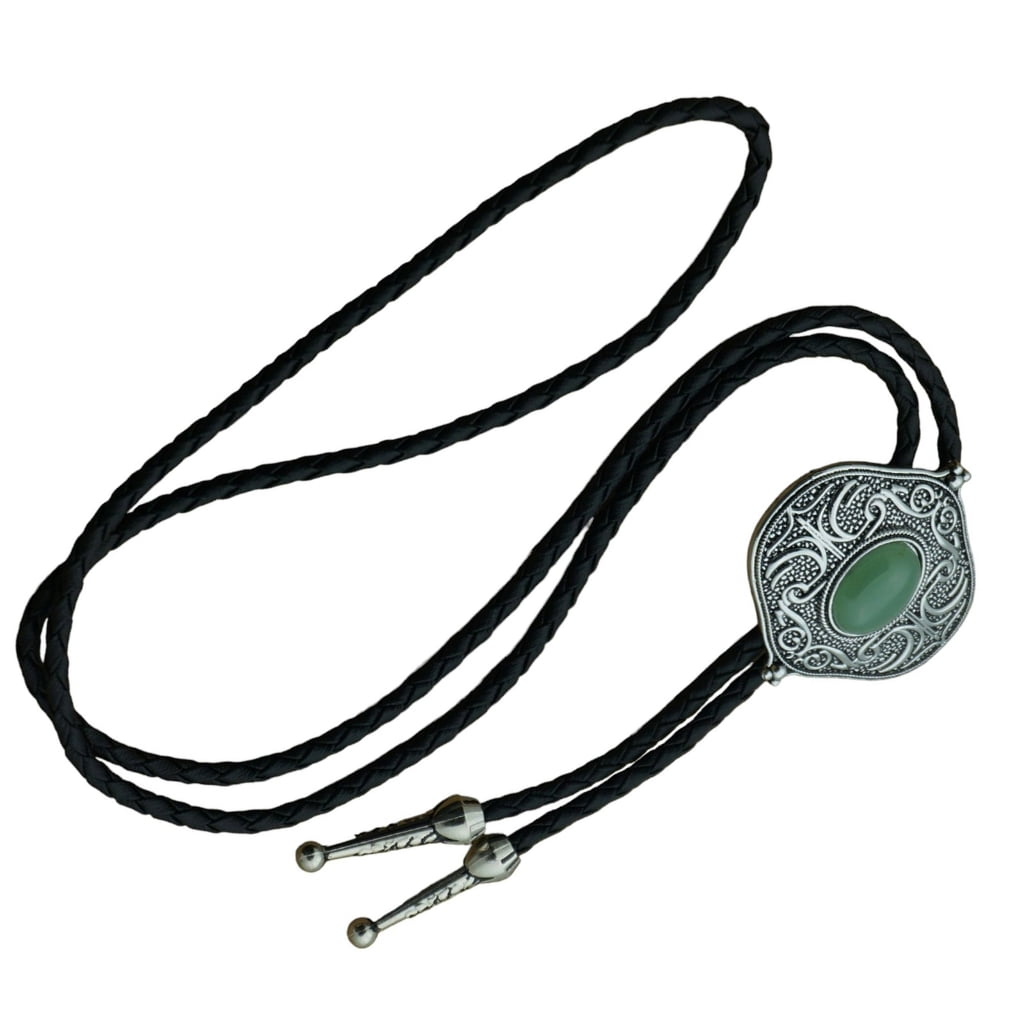 COMEET Shoestring Necktie, Western Tie Gemstones Necktie Necklace ...