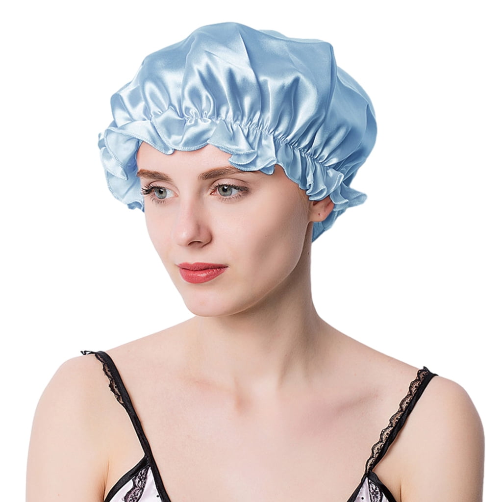 COMEET Shower Cap, Silk Shower for Hair Protections Comfortable Sleep ...