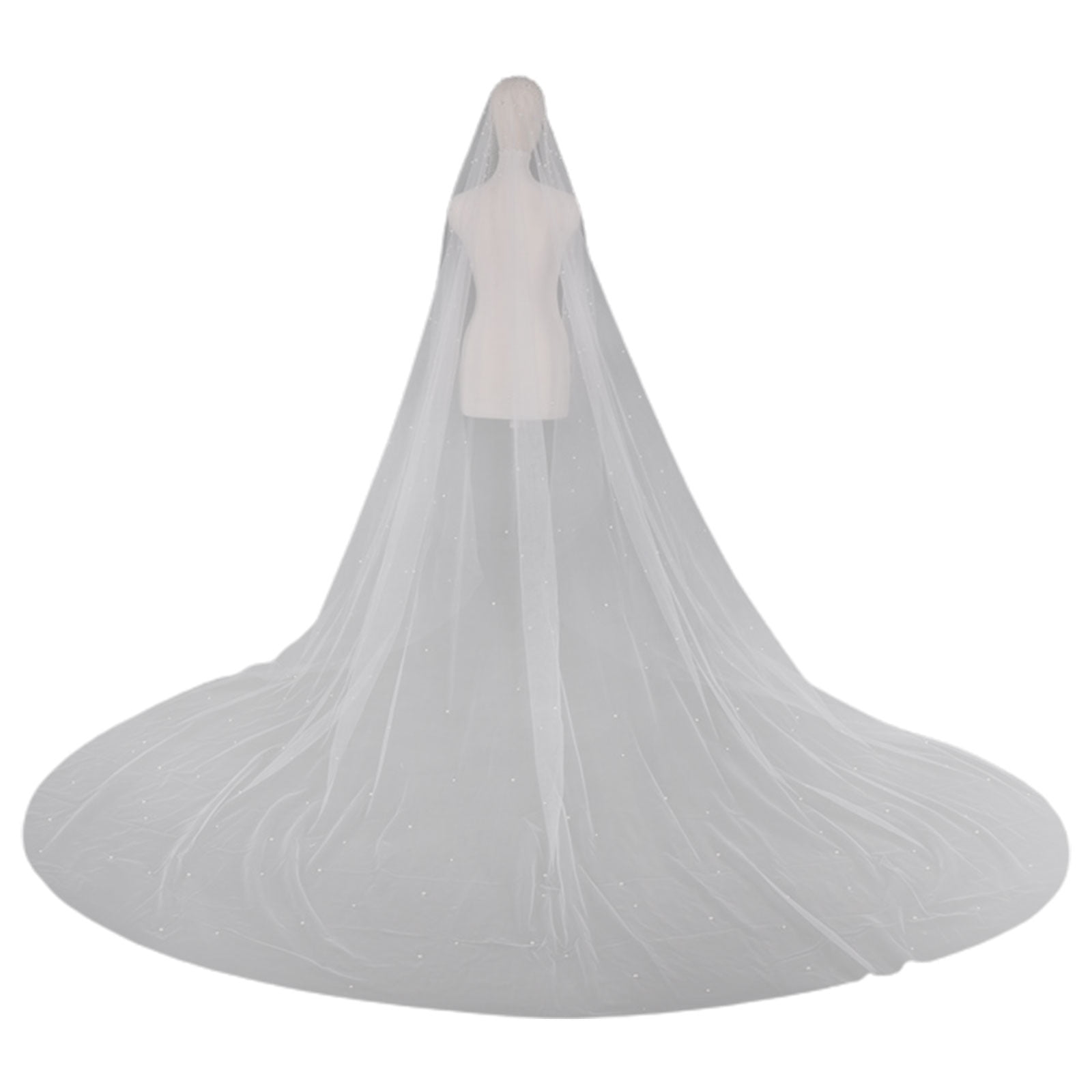 COMEET Wedding Veil, for Trailing Cathedral Wedding Veil One-Layer ...