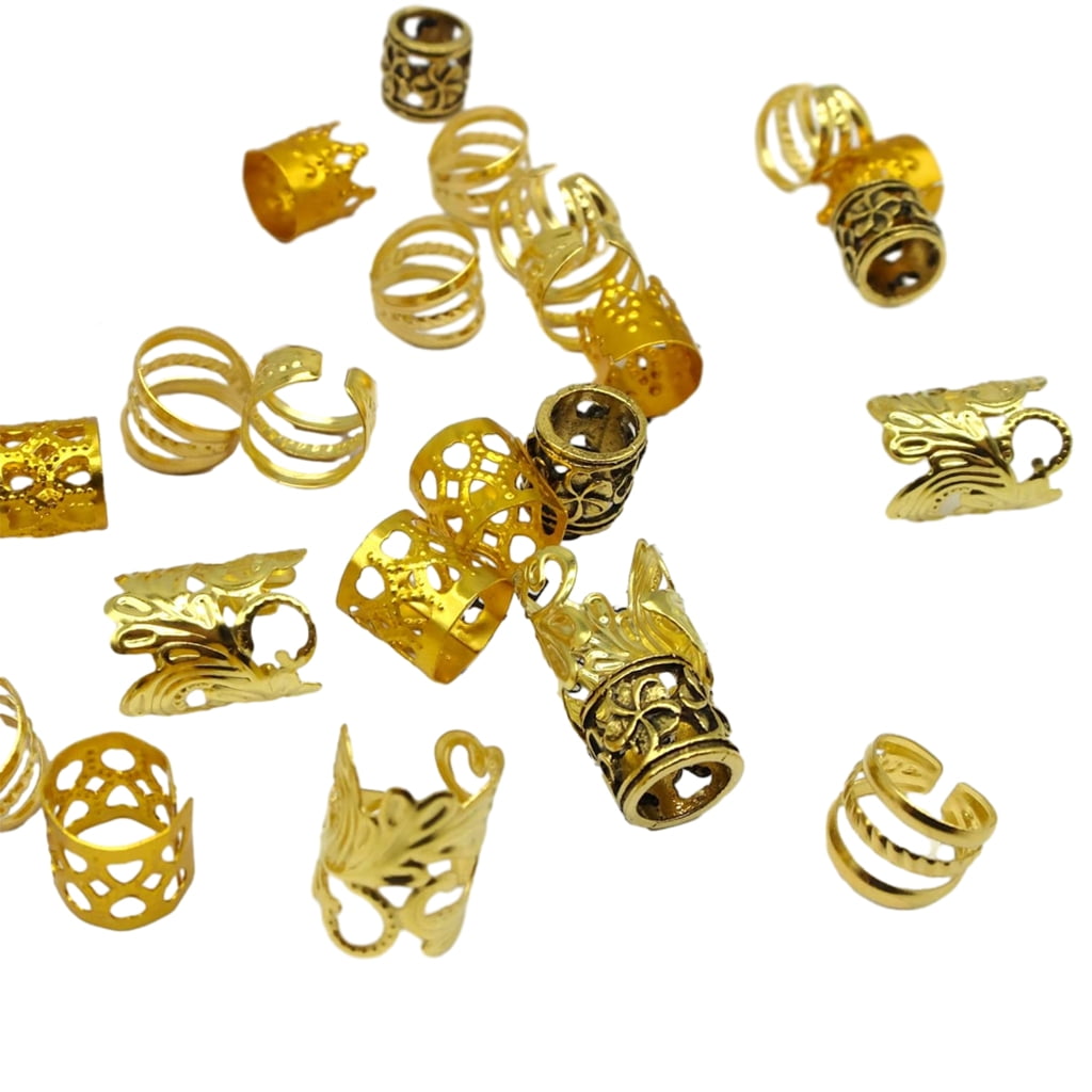 COMEET Women Headdress, 100 Pcs Hair Beads Loose Coil Hair Jewelry For ...