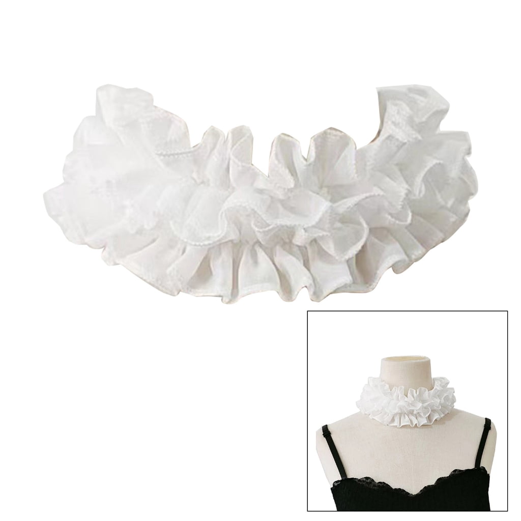 COMEET Women Shawl, Victorians Renaissances Ruffled Neck Collar Wrist ...