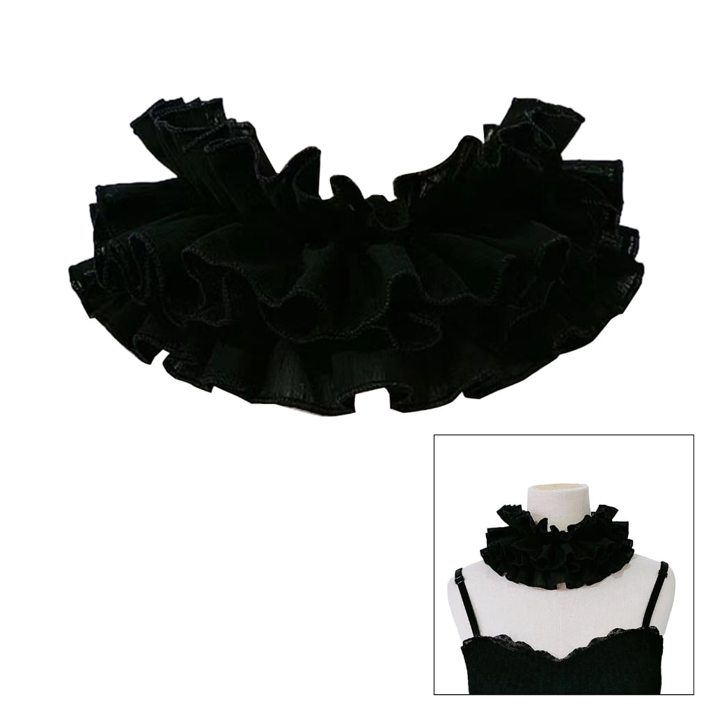 COMEET Women Shawl, Victorians Renaissances Ruffled Neck Collar Wrist ...