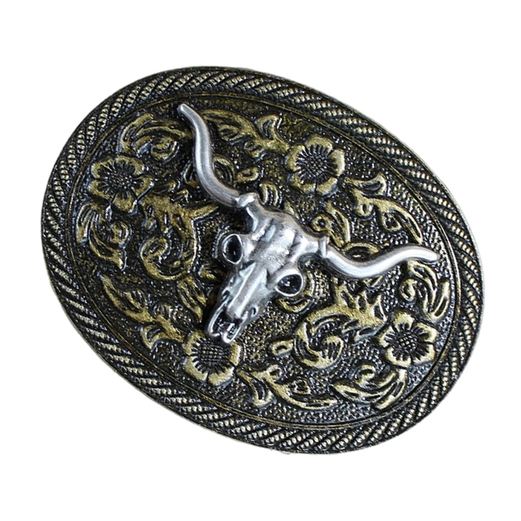 COMEET belt buckle, Men’s Waist Belt Buckle Engraved Cow Head Belt ...