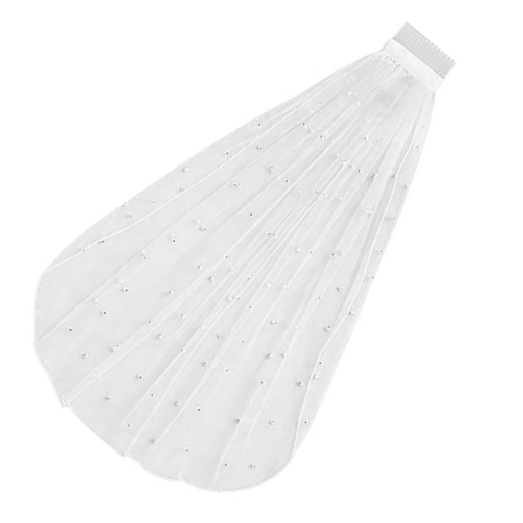 COMEET bridal veil, Beadwork Wedding Veil with Hair Comb Bridal Tulle ...