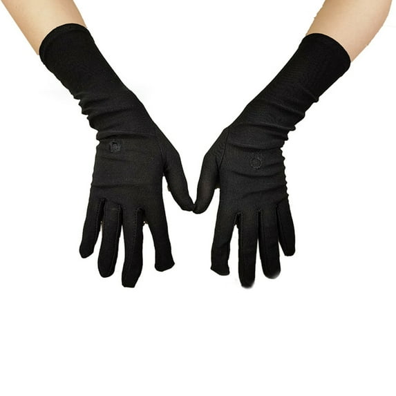 COMEET long gloves, Muslims Arab Black Gloves for Women Sunproof Arm Covers Embroidery Long Arm ...