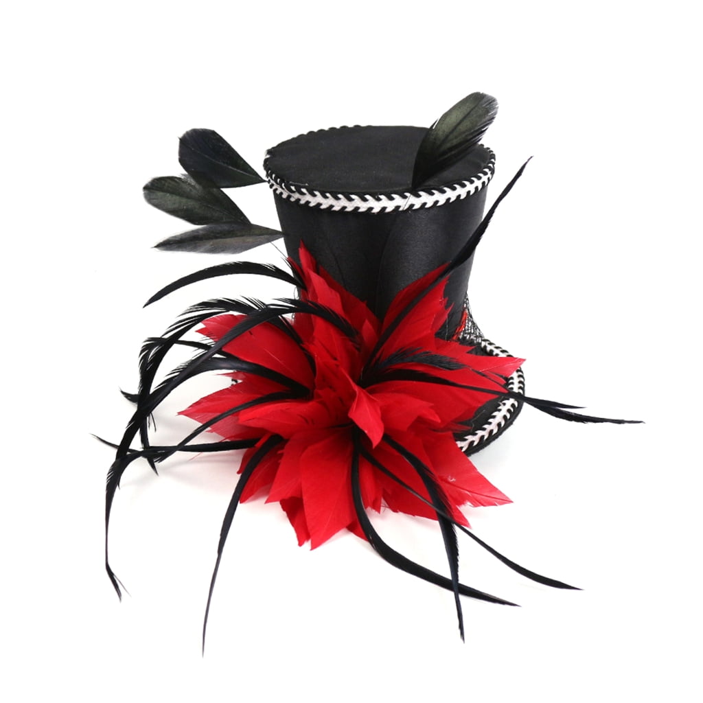 COMEET party hat, Hat Fascinator Top Hat with for Cocktail Party ...