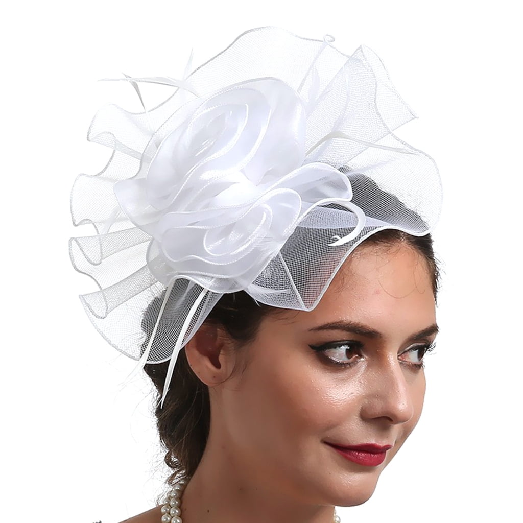 COMEET party hat, Teaparty Hat Cocktails Party Mesh Hat Hair Clip ...