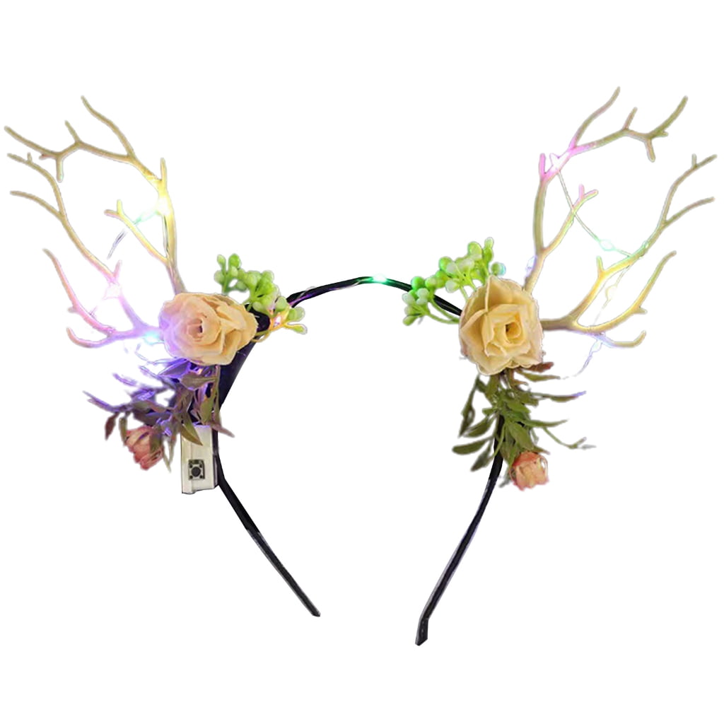 COMEET party props, LED Christmas Headband Party Accessories Flashing ...