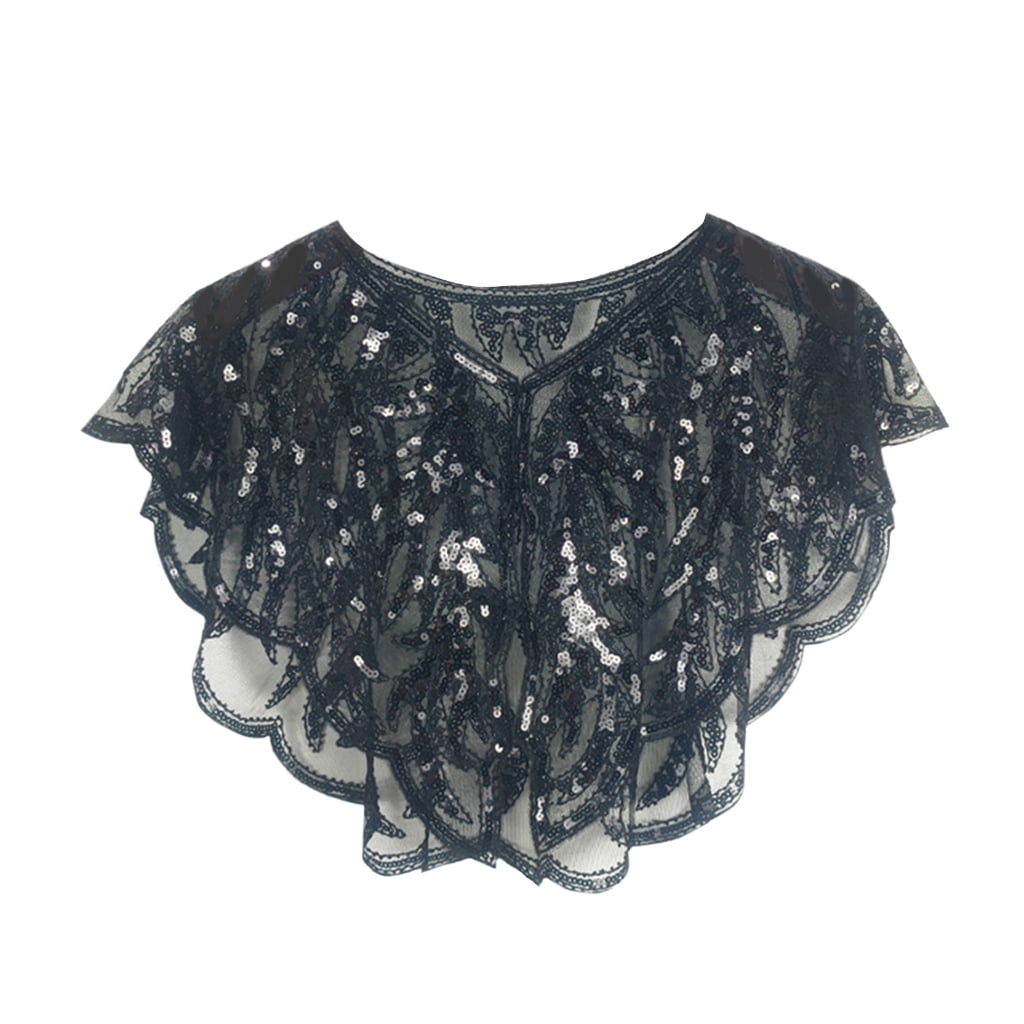 COMEET party shawl, Sequined Tulle Evening Shawl for Women Stage ...