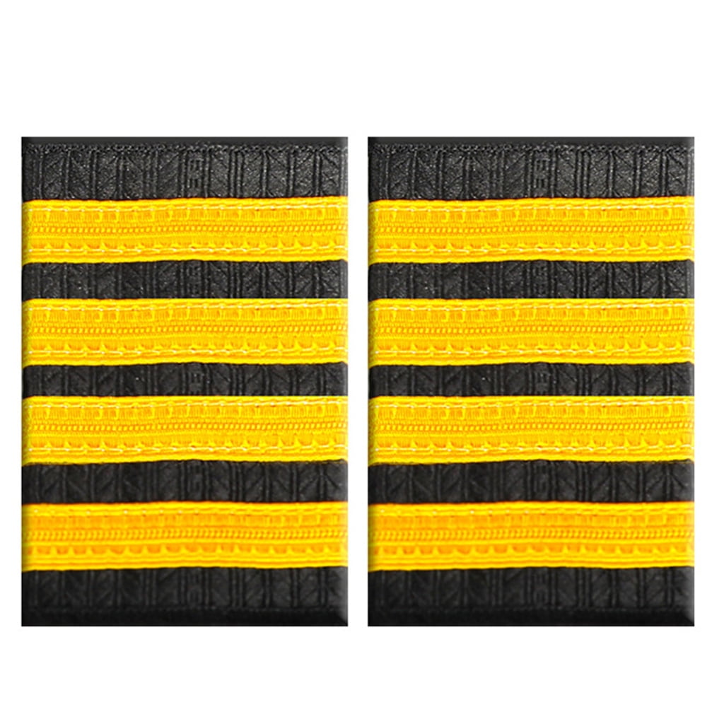 COMEET shoulder Bar, 1Pair Professional Flight Epaulets Captain Uniform ...