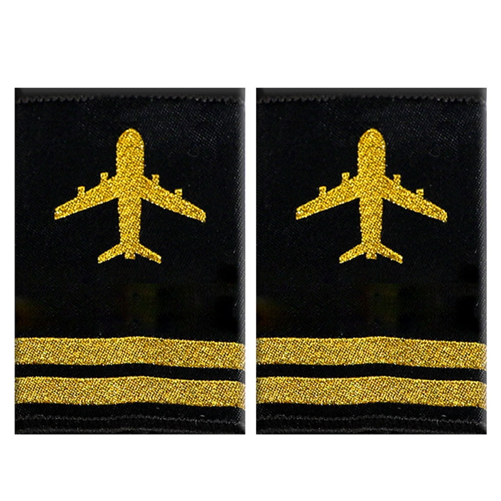 COMEET shoulder Bar, 1Pair Professional Flight Epaulets Captain Uniform ...